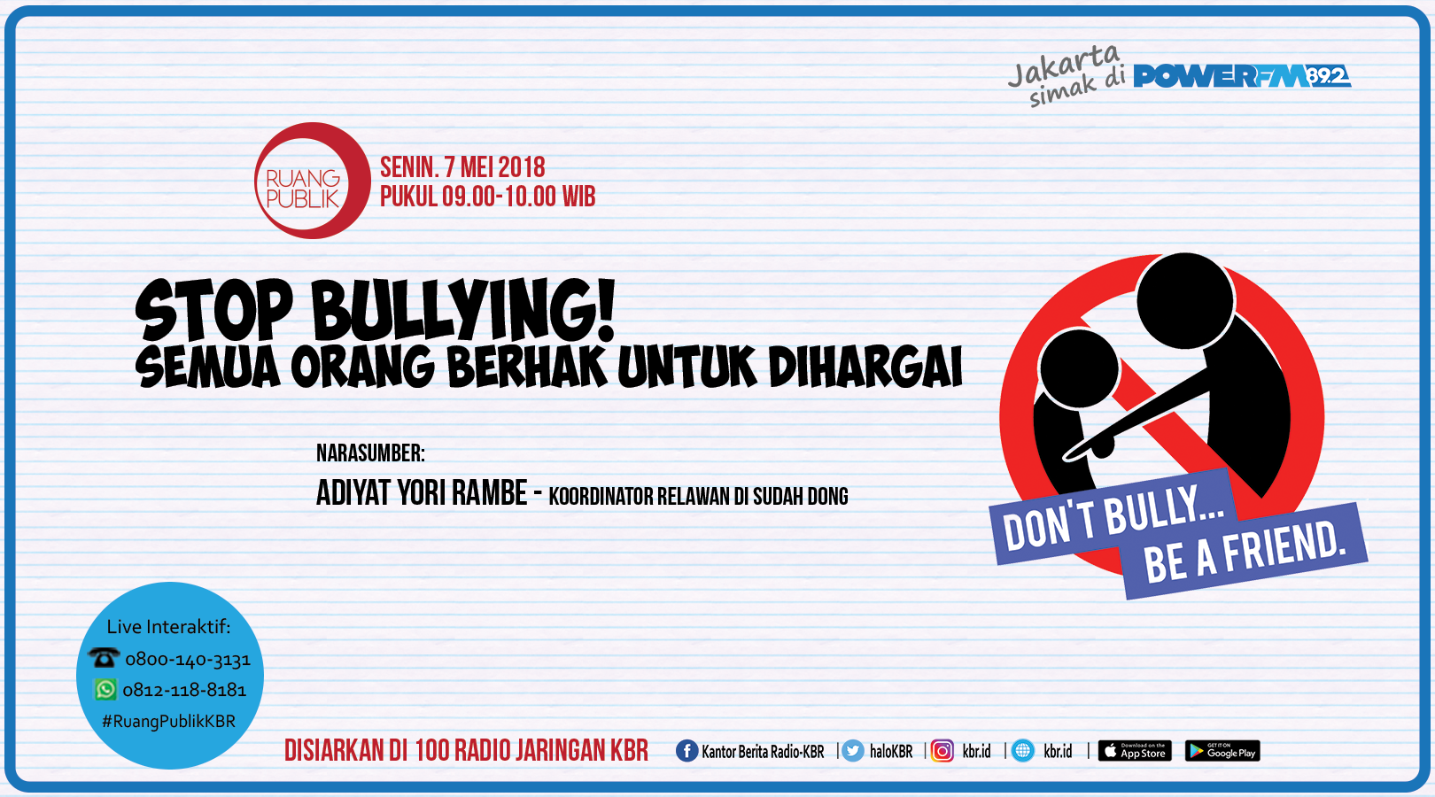 Stop Bullying - Semua Orang Berhak untuk Dihargai | KBR.ID - Tepercaya ...