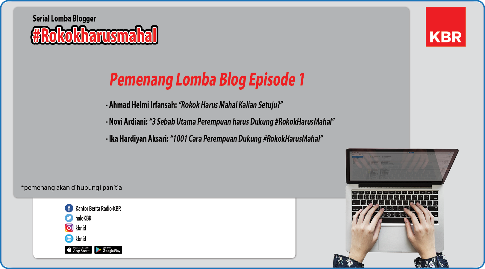 Pengumuman Lomba Blog Serial #RokokHarusMahal Episode 1 | Berita Terkini, Independen, Terpercaya ...