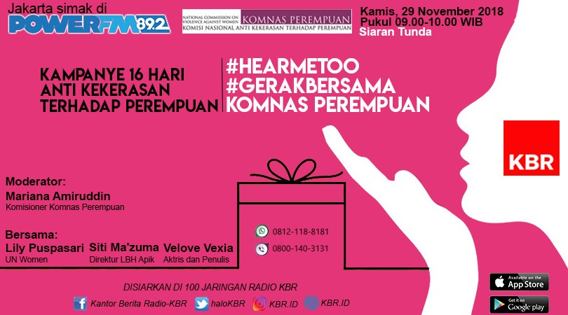 Kampanye 16 Hari Anti Kekerasan Terhadap Perempuan | KBR.ID - Tepercaya, membuka perspektif